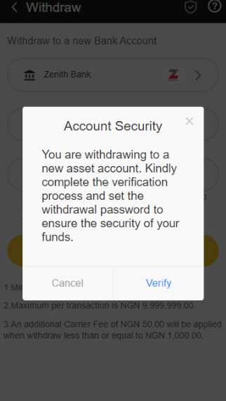 Withdrawal Password – MSport