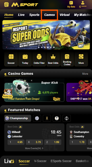 How to deactivate and active sound on the Hi Lo game – MSport