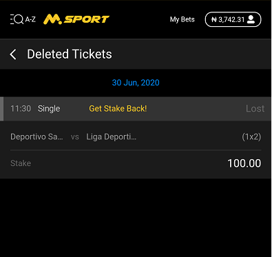 How to recover a deleted ticket? – MSport