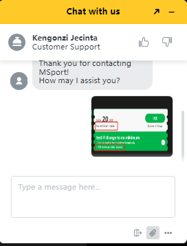 How to upload a picture or short video through live chat? – MSport